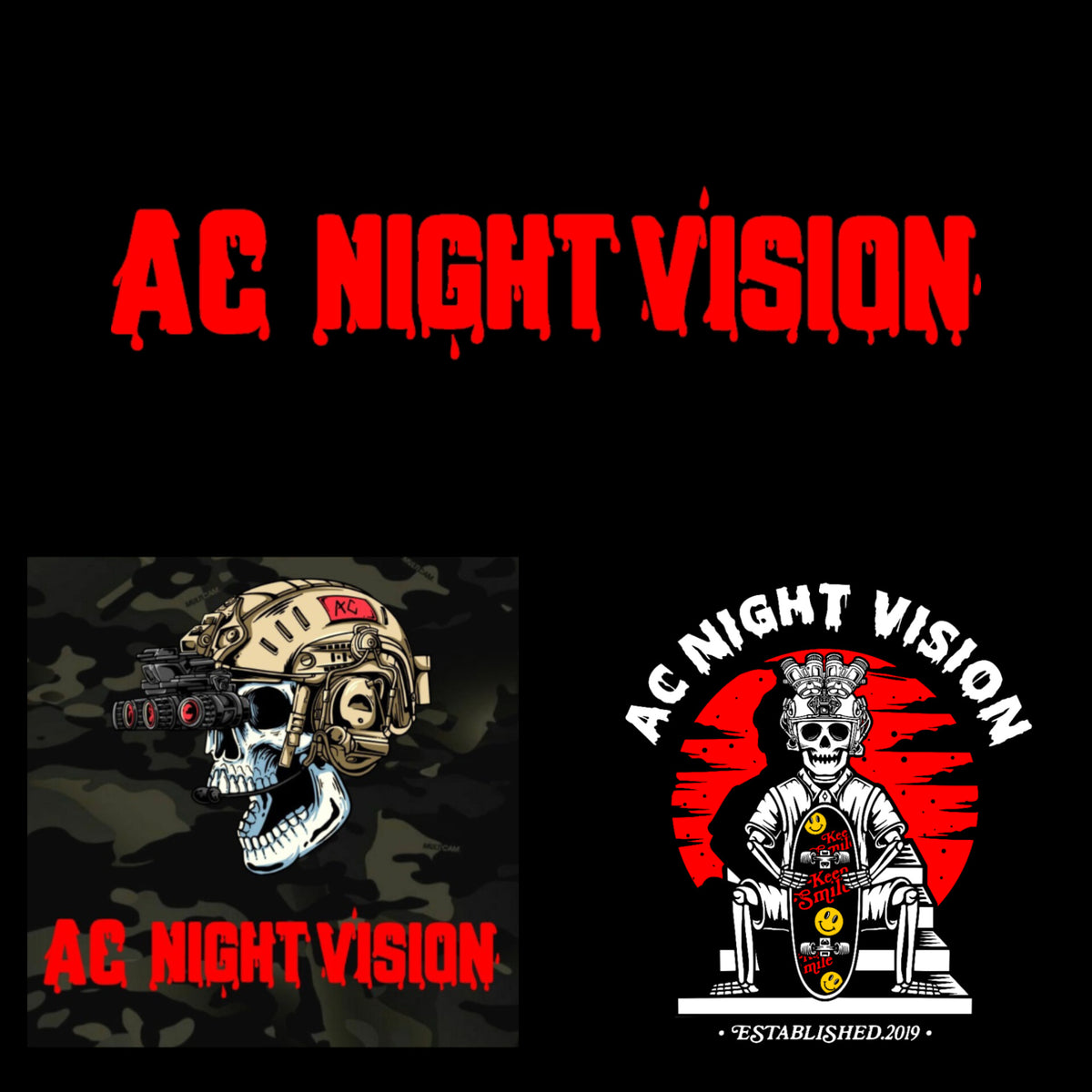AC Night Vision Skull & Bones Slap Pack